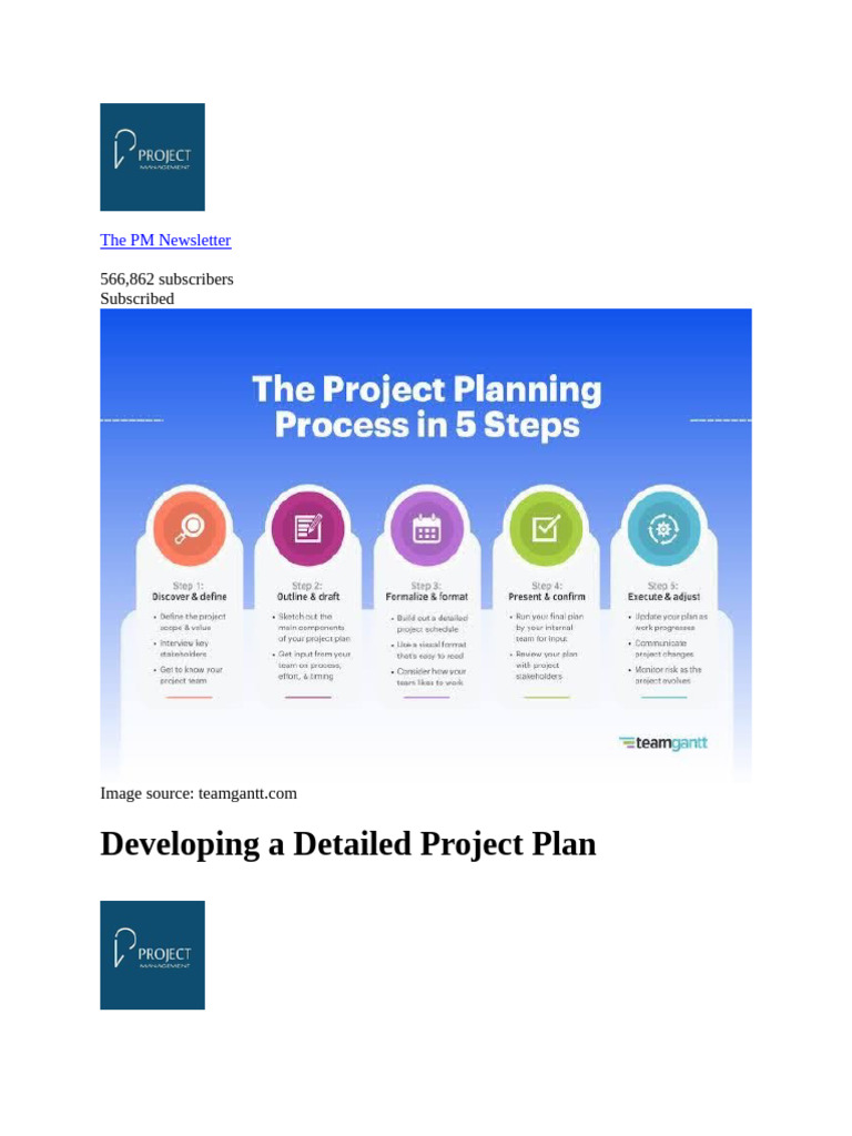 Essential Steps for Project Planning | PDF | Project Management | Business