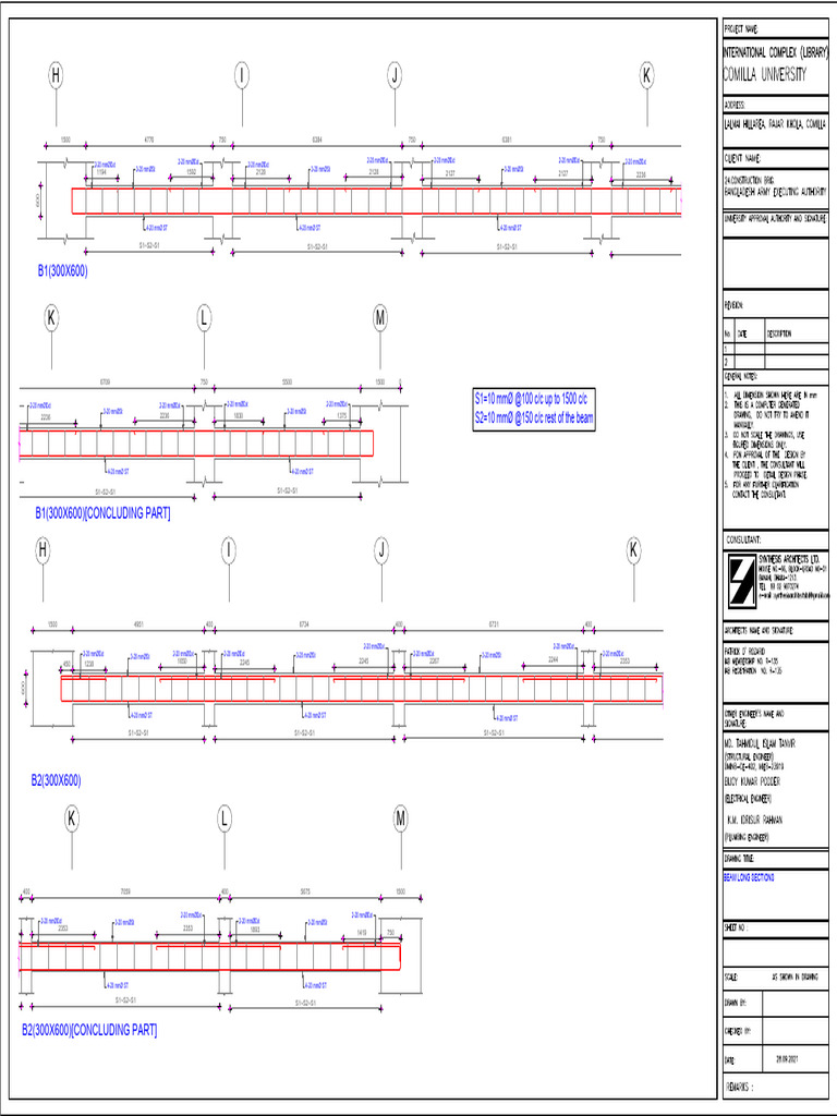 Beam Long Sections at +21425 Part1 | PDF