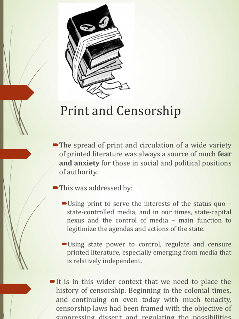 Print and Censorship - Compressed | PDF | Newspapers | Public Sphere