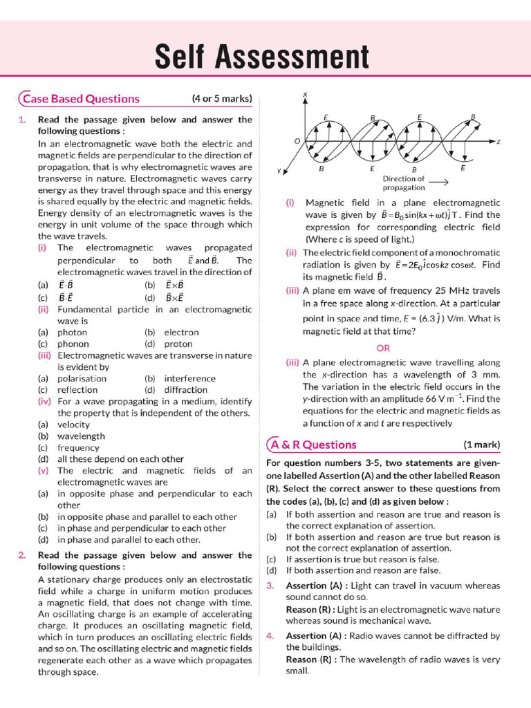 EM Waves practice sheet | PDF