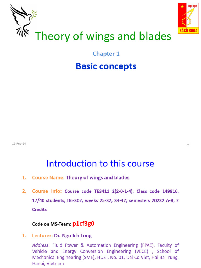 Chapter-01 Basic Concepts | PDF | Airfoil | Vehicle Design