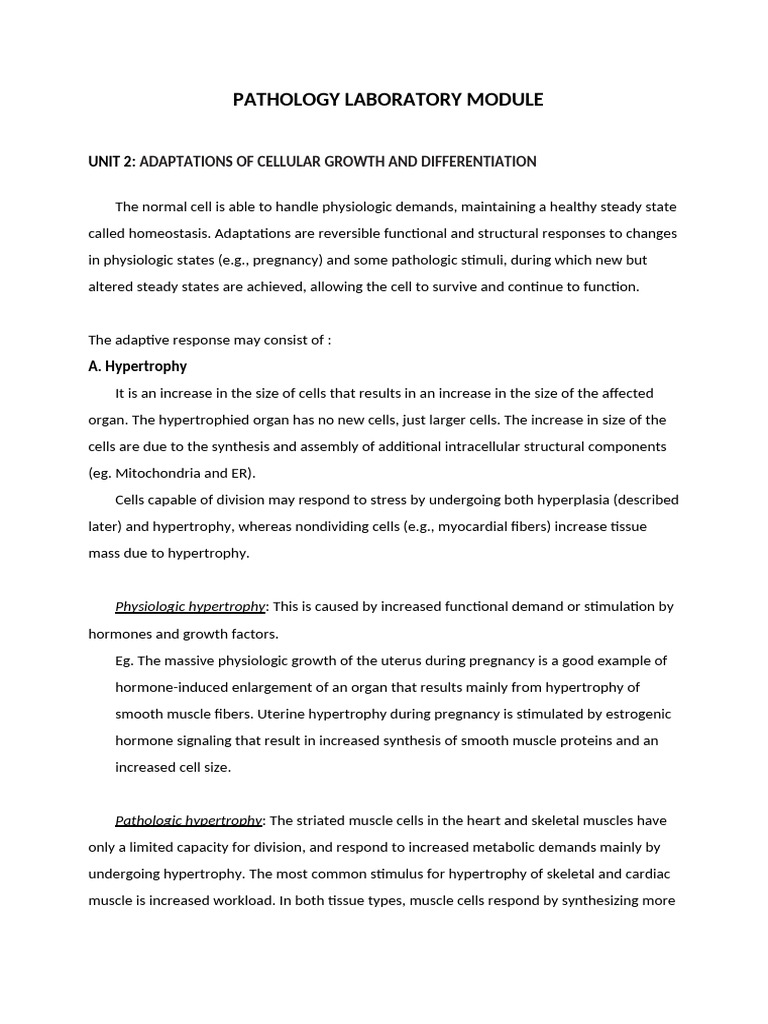 2 Adaptations Mod Patho Lab | PDF | Atrophy | Epithelium