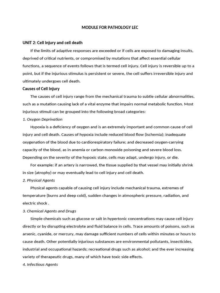 2 Mod Patho Lec Cel Inj Cell Death. Pattern of Necrosis | PDF ...