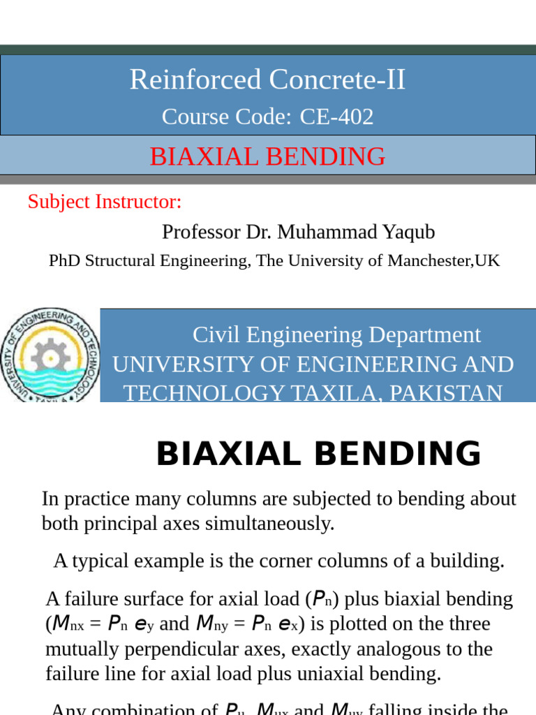 Biaxial Bending | PDF | Contour Line | Column