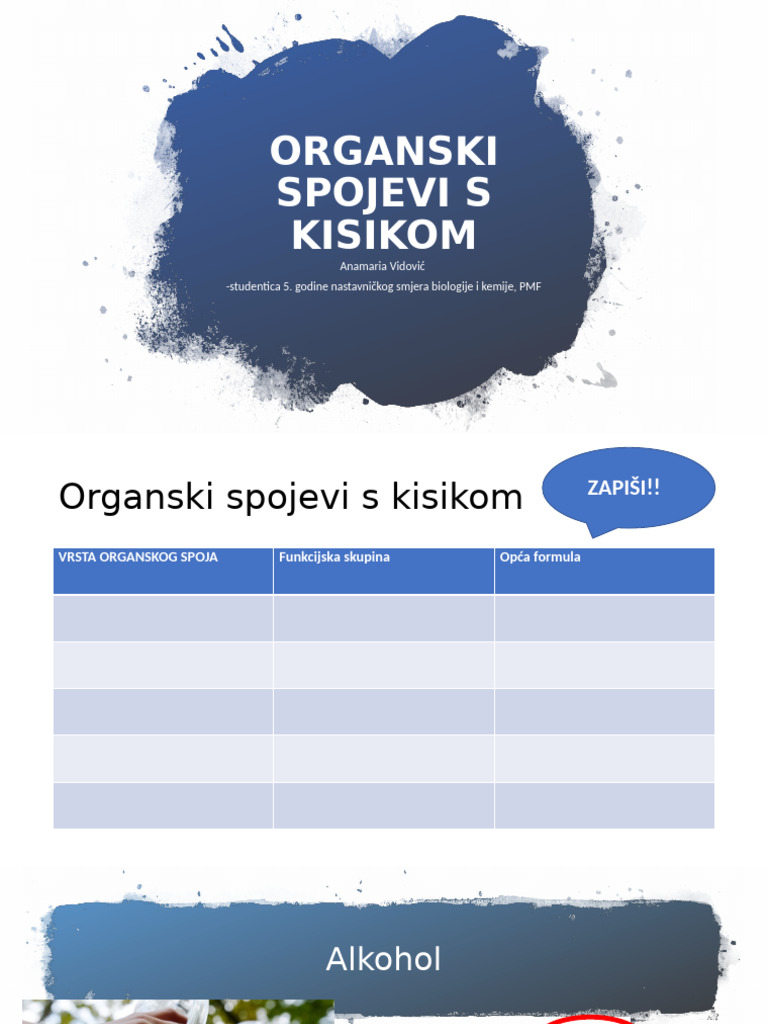 Organski Spojevi S Kisikom | PDF