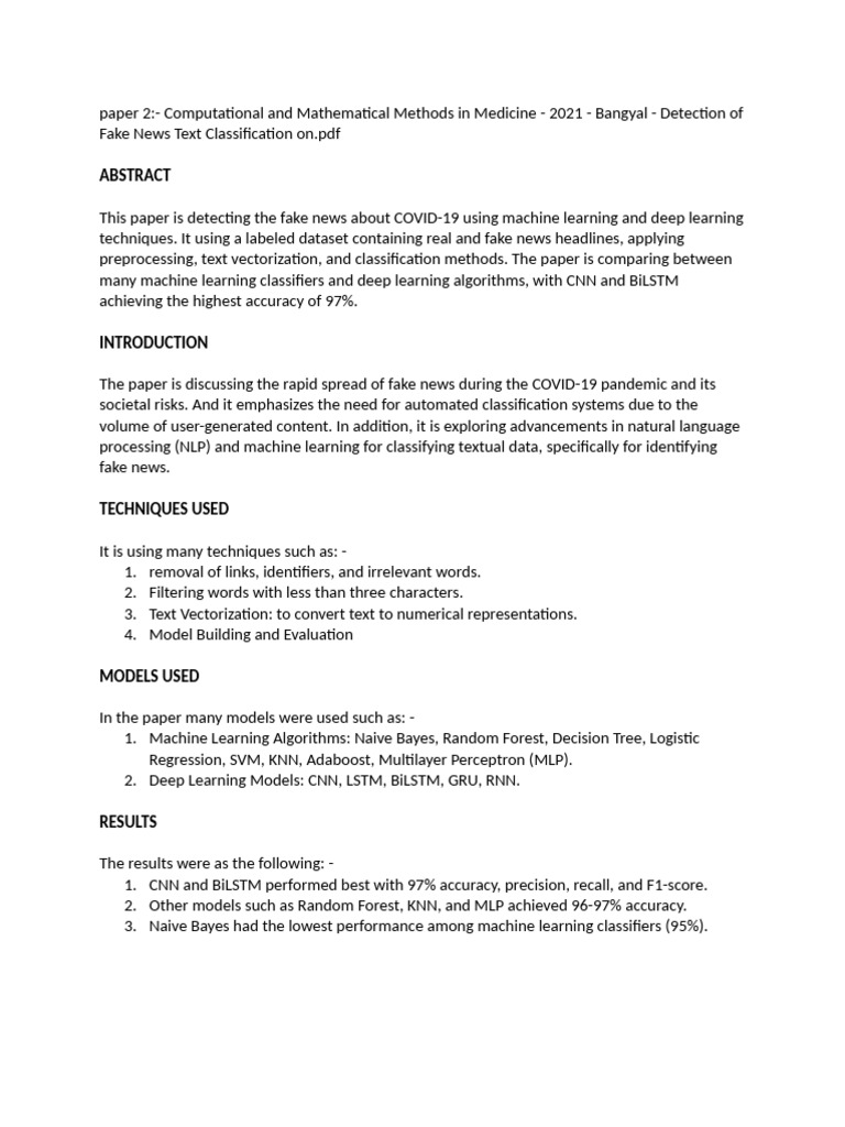 Paper 2 - Computational and Mathematical Methods in Medicine - 2021 - Bangyal - Detection of ...