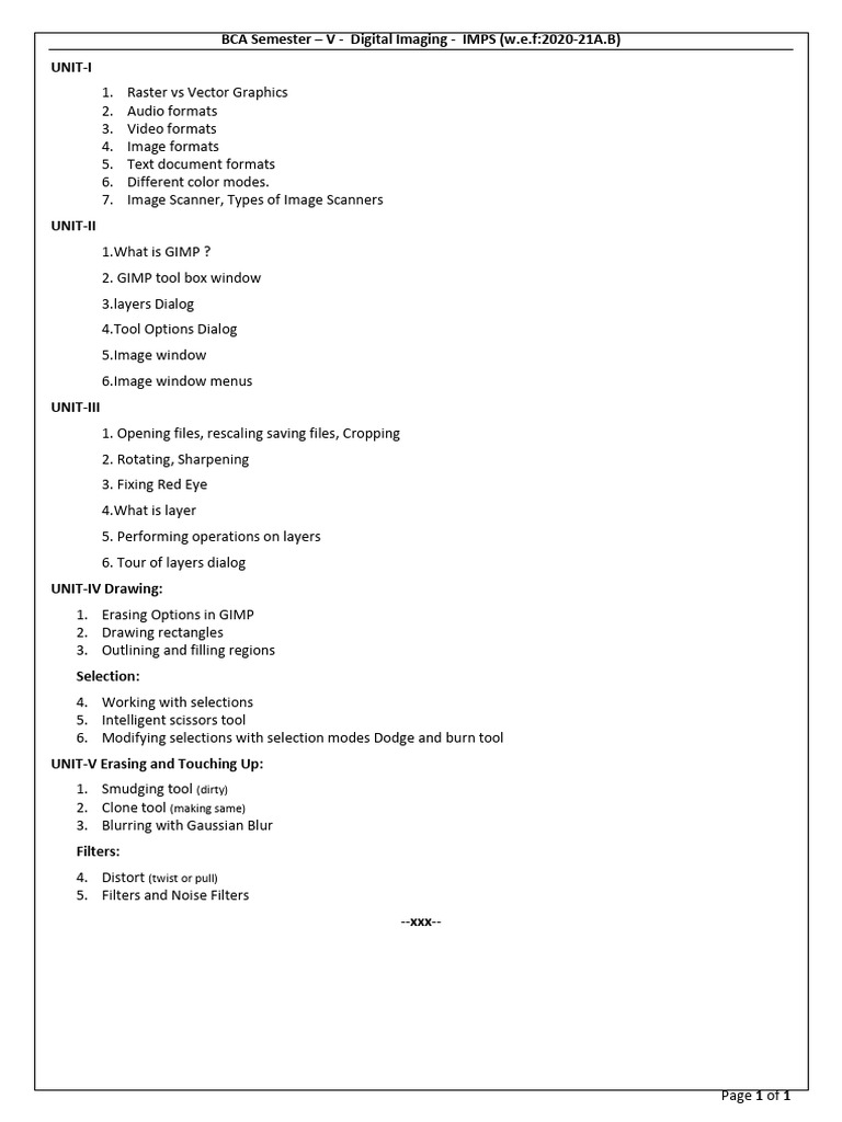SEM-5-BCA-Digital Imaging-IMPS | PDF