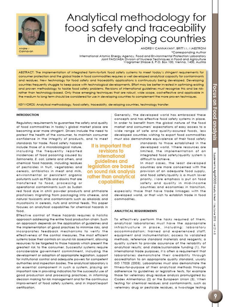 Food Safety and Traceability | PDF | Food Safety | Mass Spectrometry