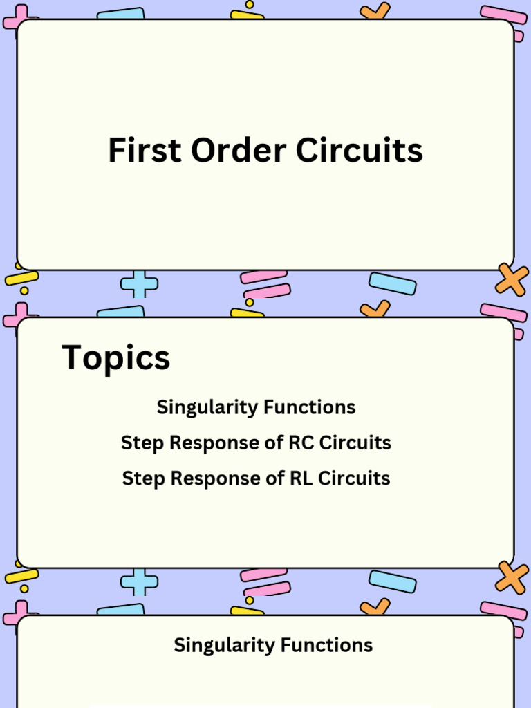 First Order Circuits 3 | PDF