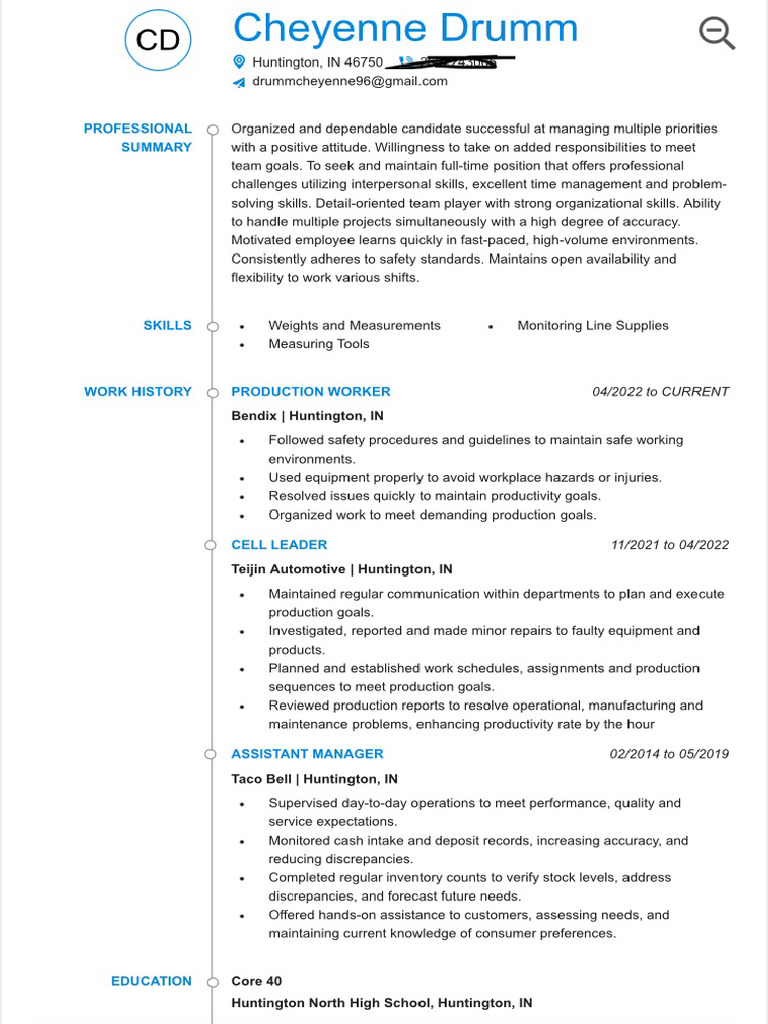 Edit Resume - My Perfect Resume Compressed | PDF