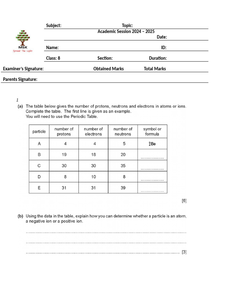 Class8 Worksheet | PDF