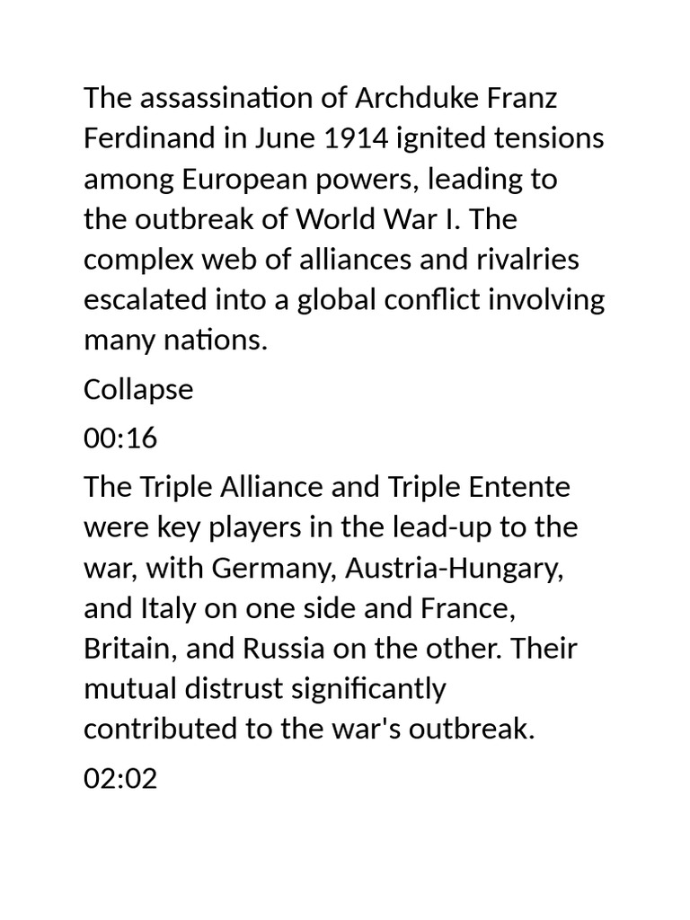 Causes and Consequences of WWI | PDF | World War I | Military Strategy