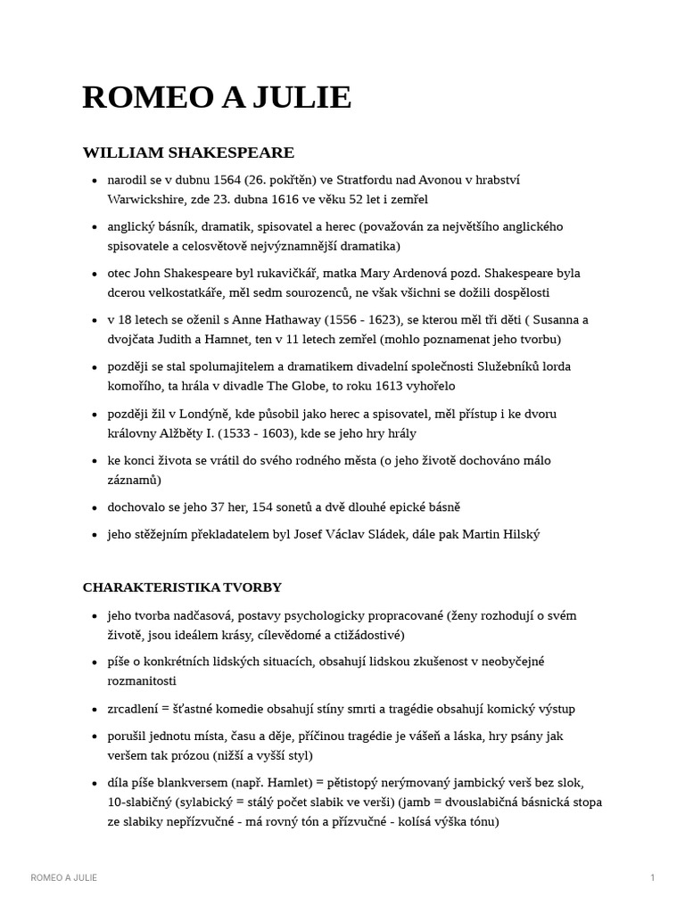 Romeo A Julie | PDF