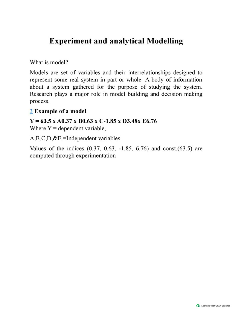 Analytical Modeling | PDF