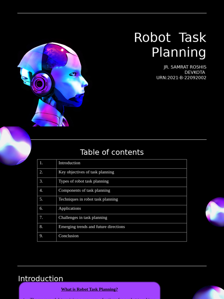 Robot Task Planning Techniques Trends Pdf Robot Robotics