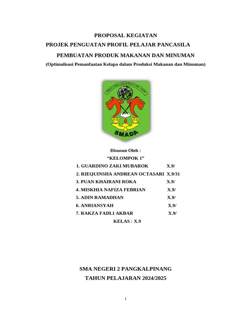 627709552-PROPOSAL-P5-KEWIRAUSAHAAN (1) | PDF