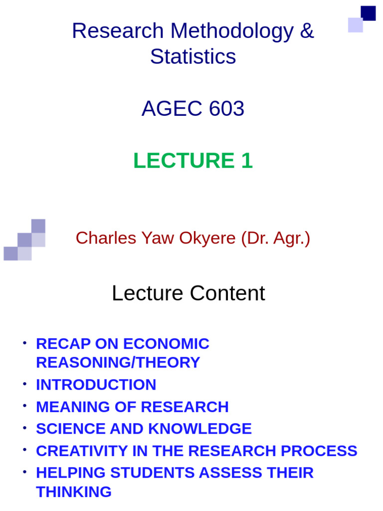 Research Methodology - Lecture 1 | PDF | Hypothesis | Theory