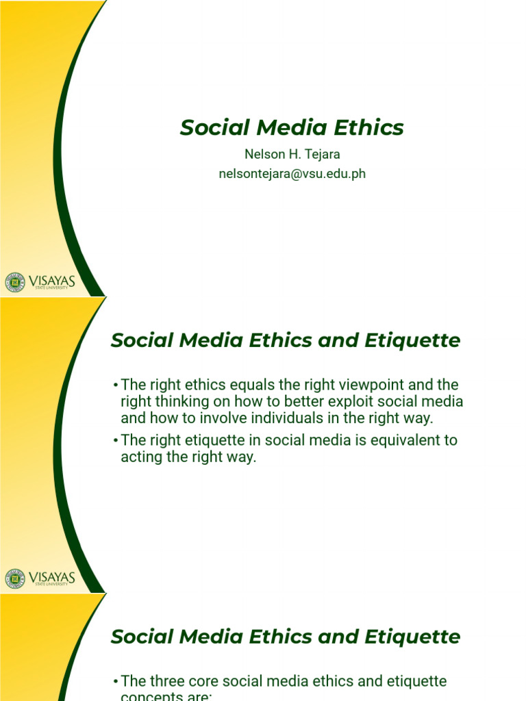 Social media ethics | PDF | Human Communication | Mass Media