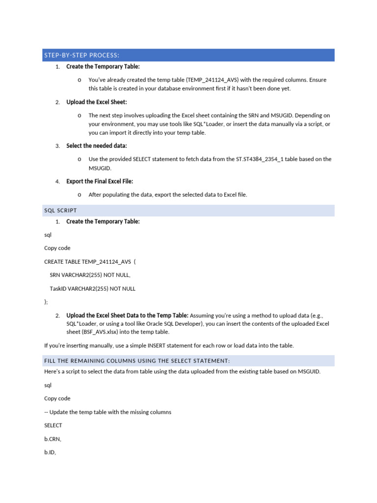 Step by Step BSF | PDF