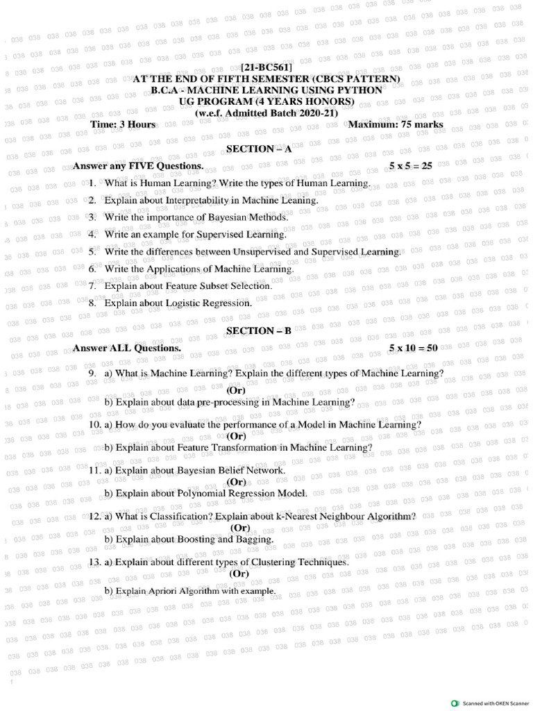 MACHINE LEARNING PYTHON | PDF