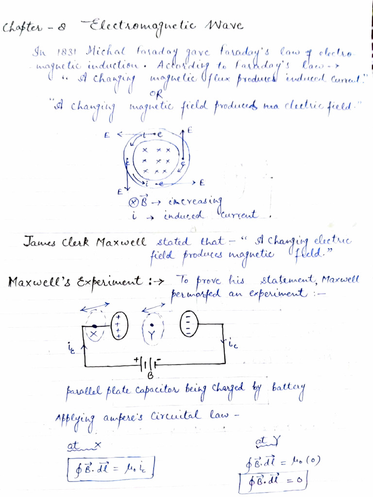 Maxwell's Electromagnetic Wave Theory | PDF | Waves