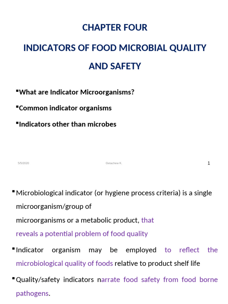 Food Microbial Quality Indicators | PDF | Microorganism | Microbiology