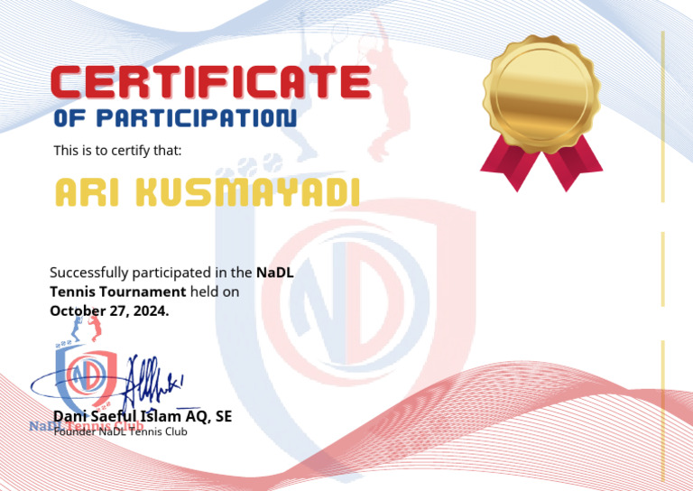 Ari_Participation Certificate | PDF