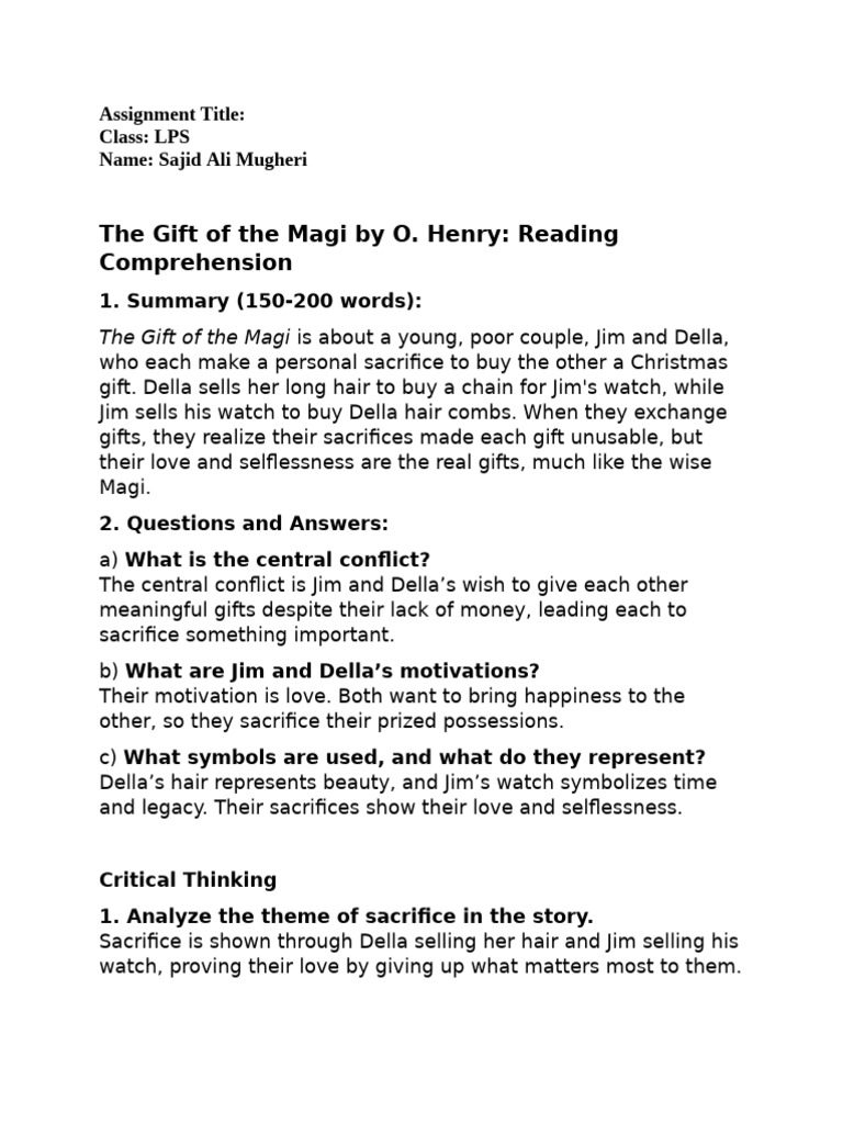 Assignment Class LPS by Sajid | PDF