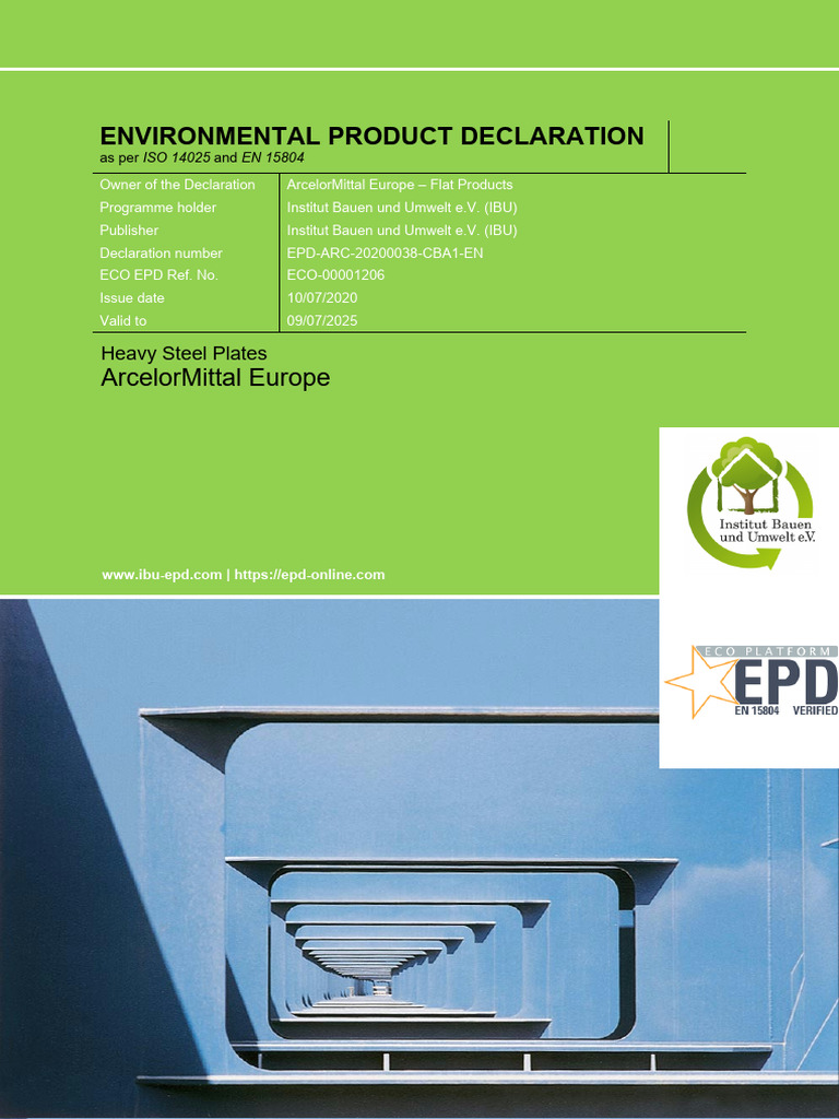 Heavy Steel Plates EPD | PDF | Steel | Corrosion
