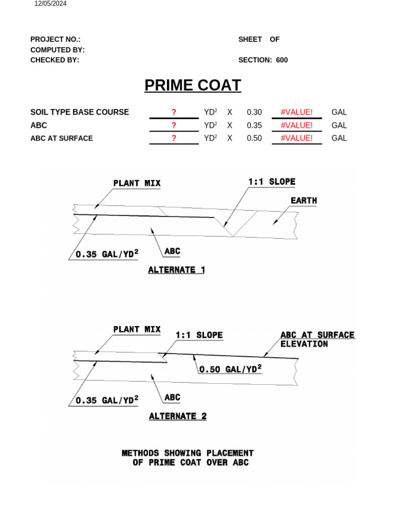 Prime Coat | PDF