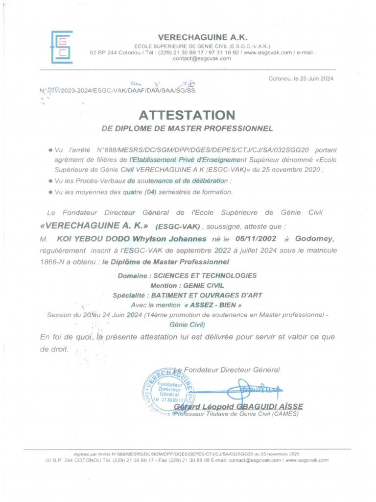 Attestation Master | PDF