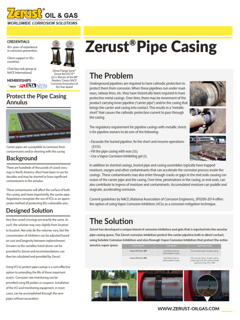 Zerust_Pipe Casing | PDF | Corrosion | Materials