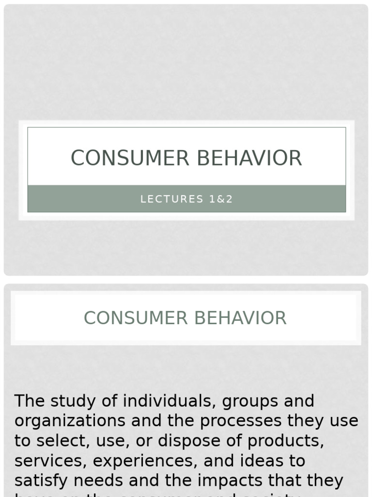 Lectures 12 Student Consumer Behavior 6 | PDF | Marketing | Market Segmentation