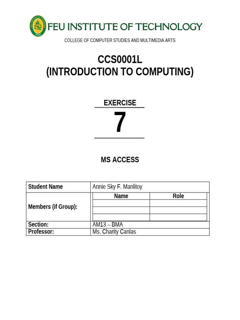 [M6-TECHNICAL] Information System and Database (1) | PDF | Microsoft ...