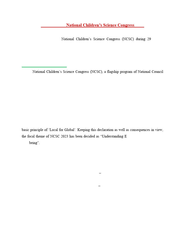 31st_NCSC_Report (1) | PDF | Science