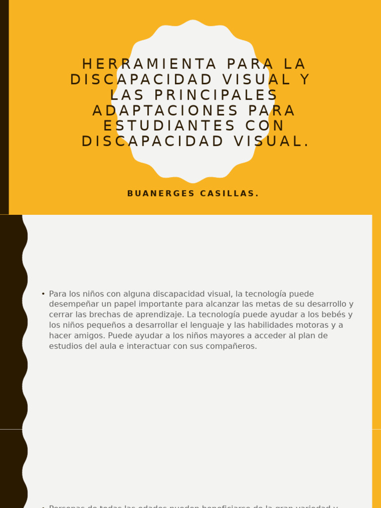 Herramientas y Adaptaciones para Discapacidad Visual | PDF | Salón de ...