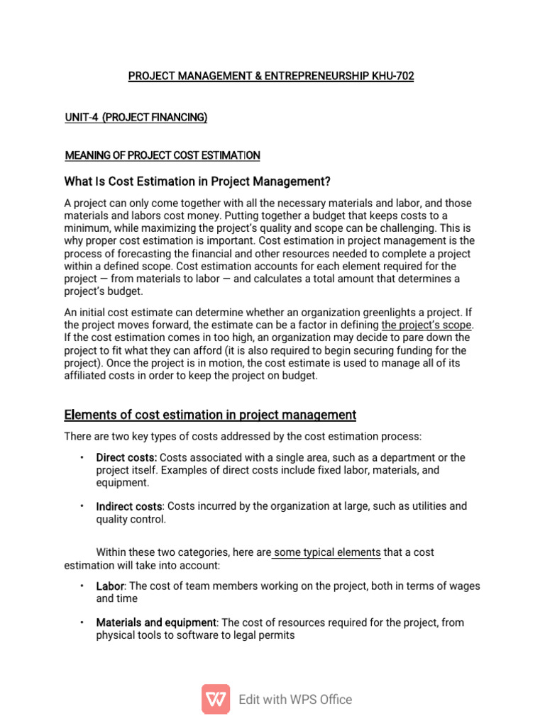 Budgeting in Project Management | PDF | Present Value | Working Capital