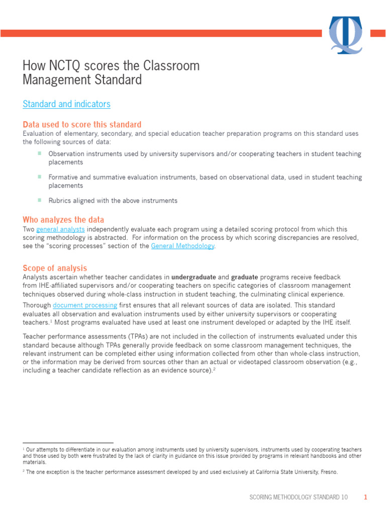 Classroom Management Scoring Guide | PDF | Teachers | Classroom Management