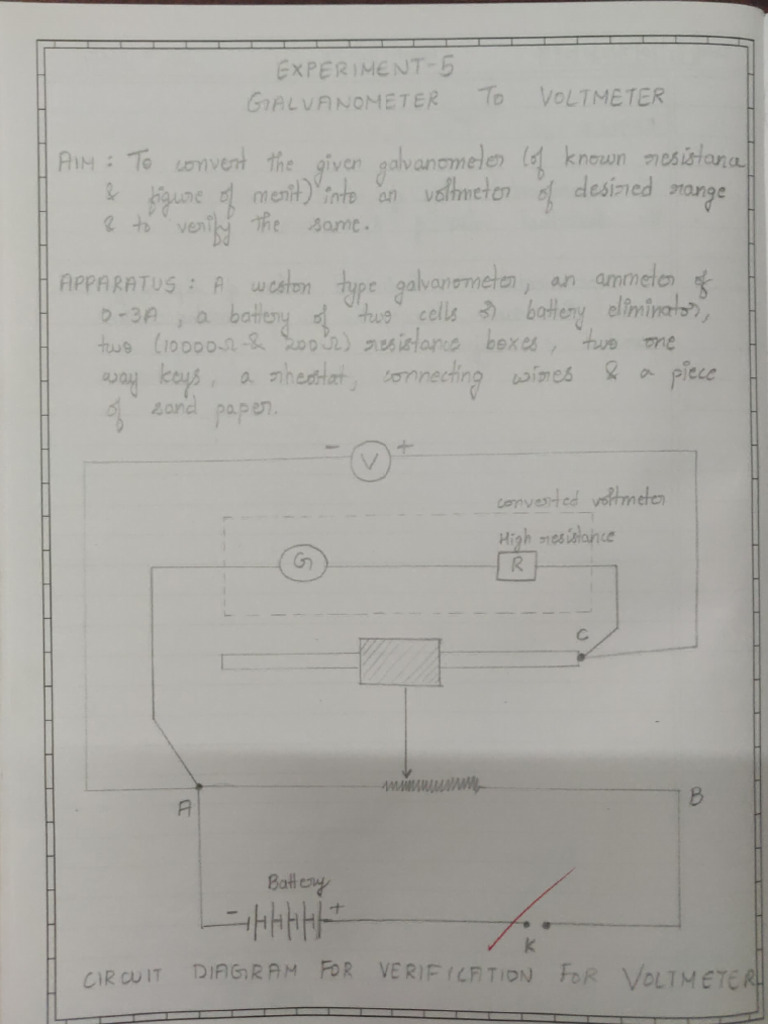 Galvanometer To Voltmeter | PDF | Electronics | Electrodynamics