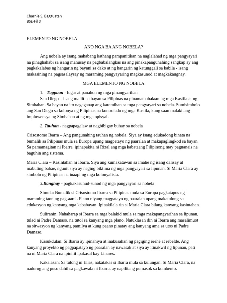 Elemento NG Nobela | PDF