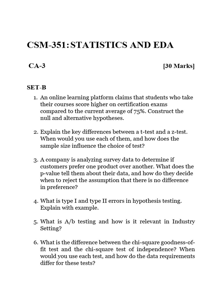 CSM351 Ca3 Setb | PDF