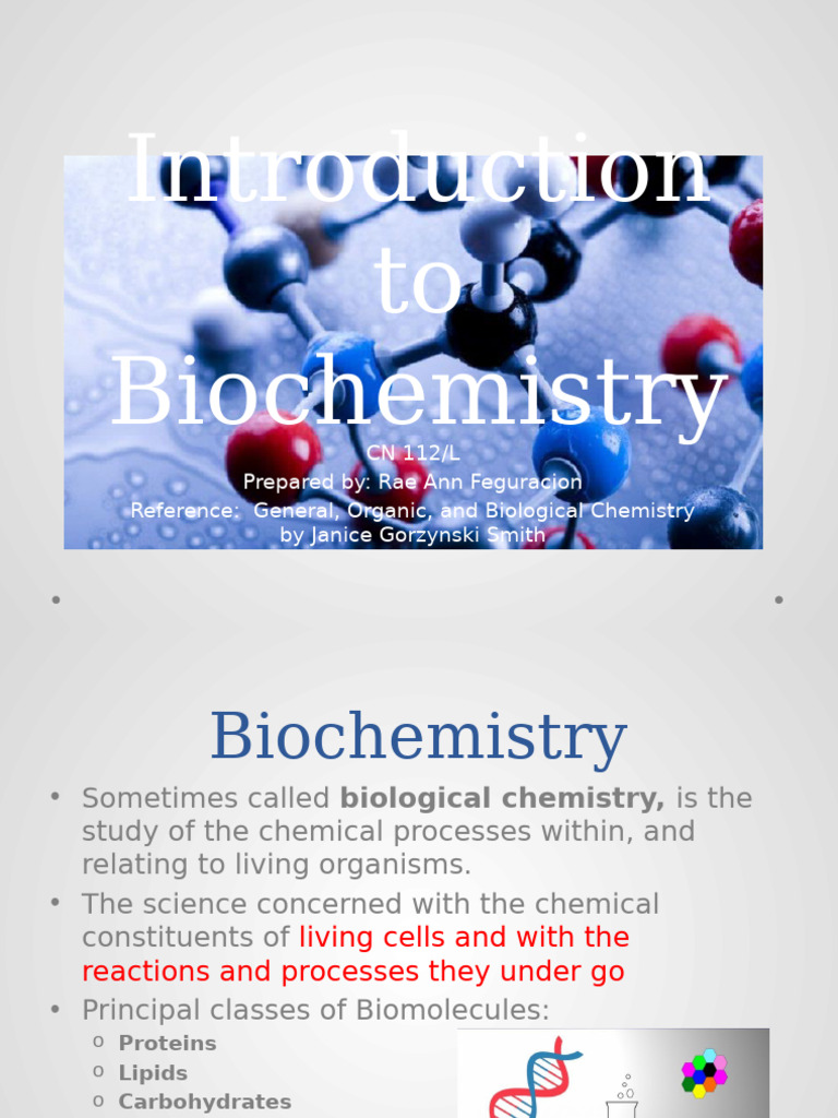 Introduction to Biochemistry | PDF | Biochemistry | Chemistry