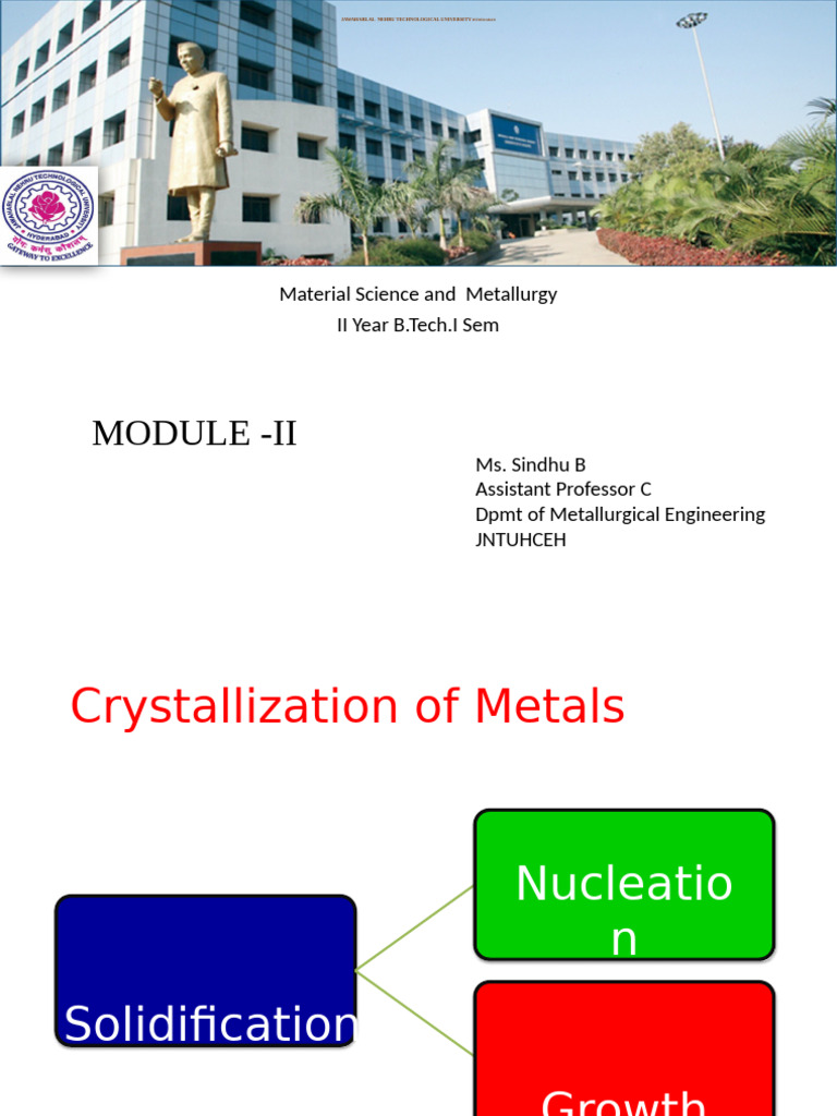 Crystallization of Metals | PDF | Crystallite | Nucleation