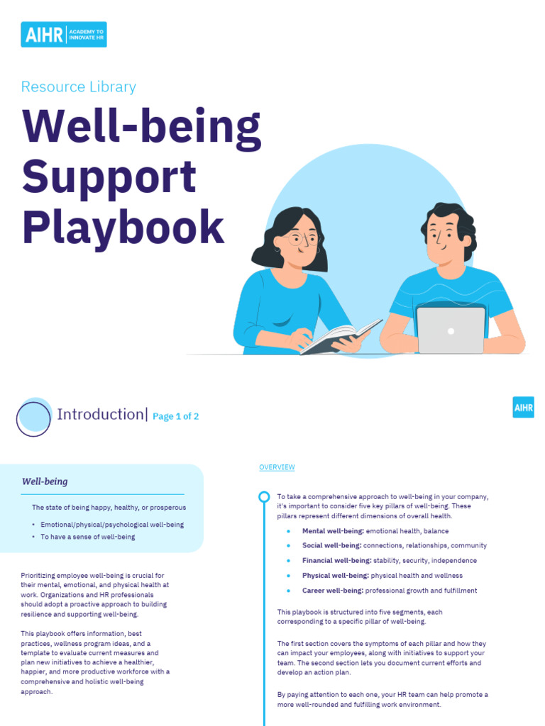 Well-Being Support Playbook | PDF | Mental Health | Well Being