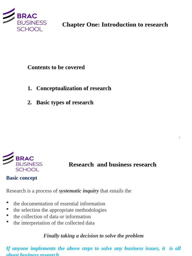 Chapter One Introduction To Research | PDF | Quantitative Research ...