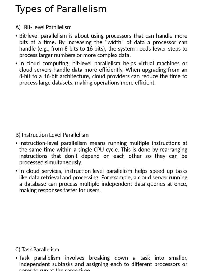 Types of Parallelism | PDF | Parallel Computing | Central Processing Unit