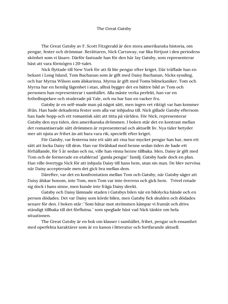 The Great Gatsby | PDF