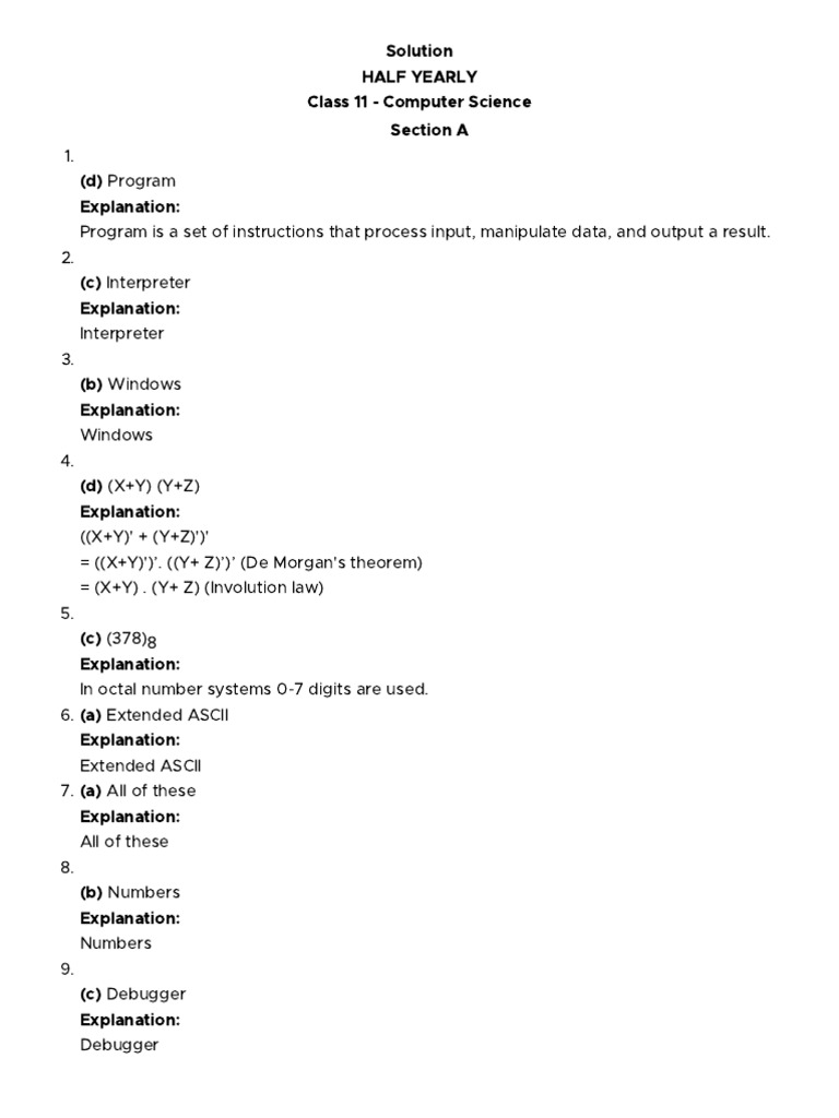 CS SOLUTION | PDF | Operating System | Process (Computing)