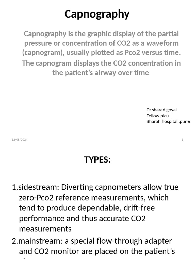 Capnography Ppt Pdf Medical Specialties Respiration