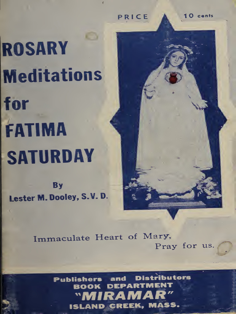 Rosary Meditations For First Saturday | PDF | Mary, Mother Of Jesus | Jesus